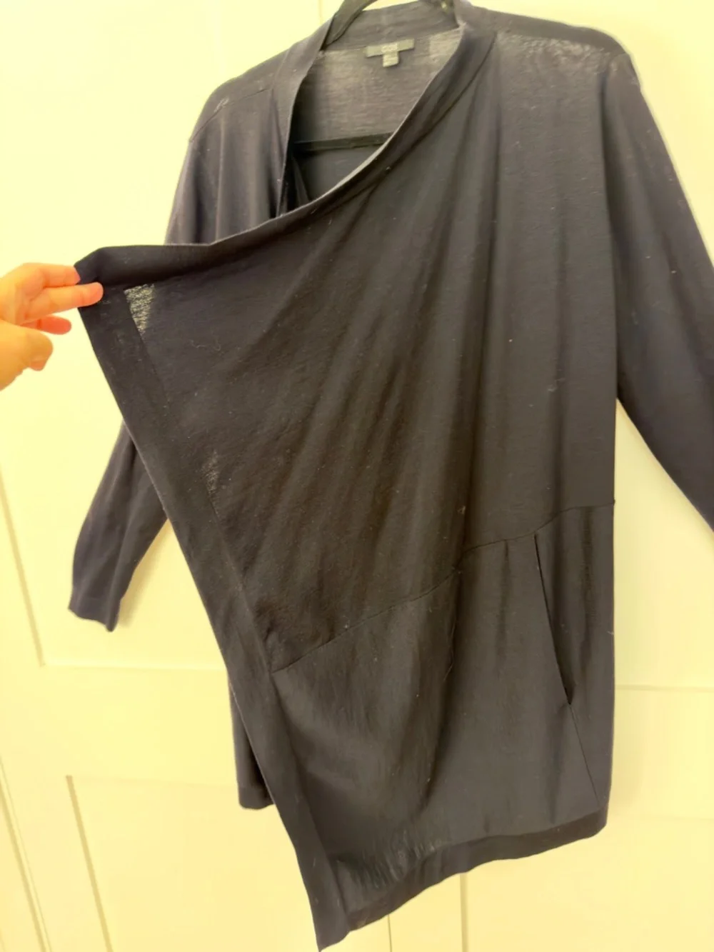 COS | Sweaters | Cos Cardigan Sweater Draped Front Silhouette In Black ...